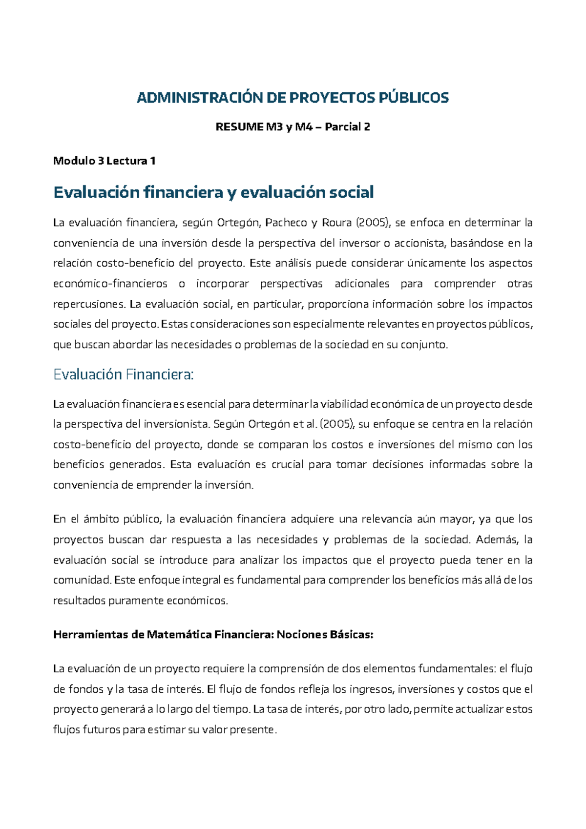 AdministracióN DE Proyectos Públicos - Resumen Modulo 3 Y 4 ...