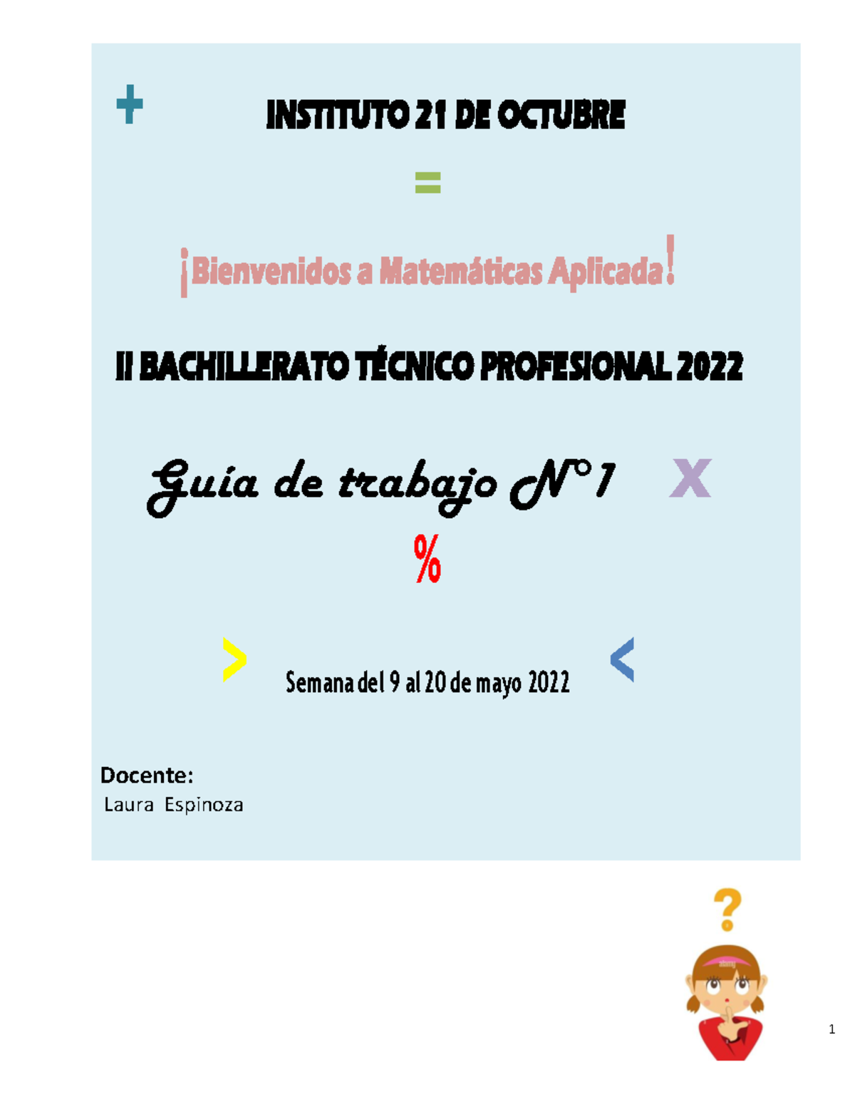 11mo Guía 1 - ksskskkss - INSTITUTO 21 DE OCTUBRE = II BACHILLERATO ...