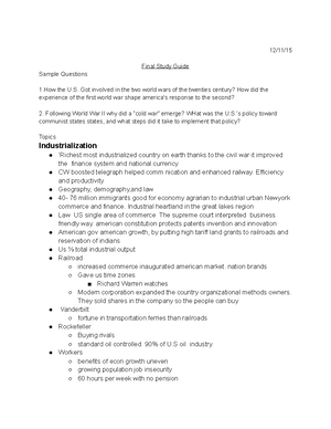 Lecture 23 outline - Dr. Gabrielle Lanier - Lecture Outline for Tuesday April 25, 2023 key words ...