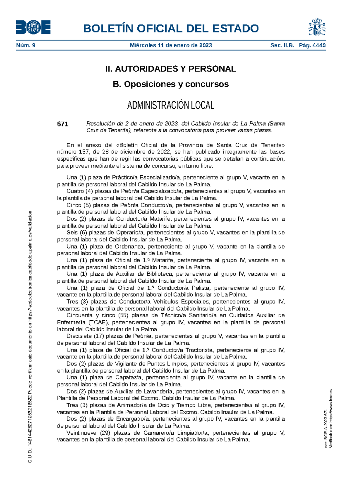 Anuncio BOE - II. AUTORIDADES Y PERSONAL B. Oposiciones y concursos ...