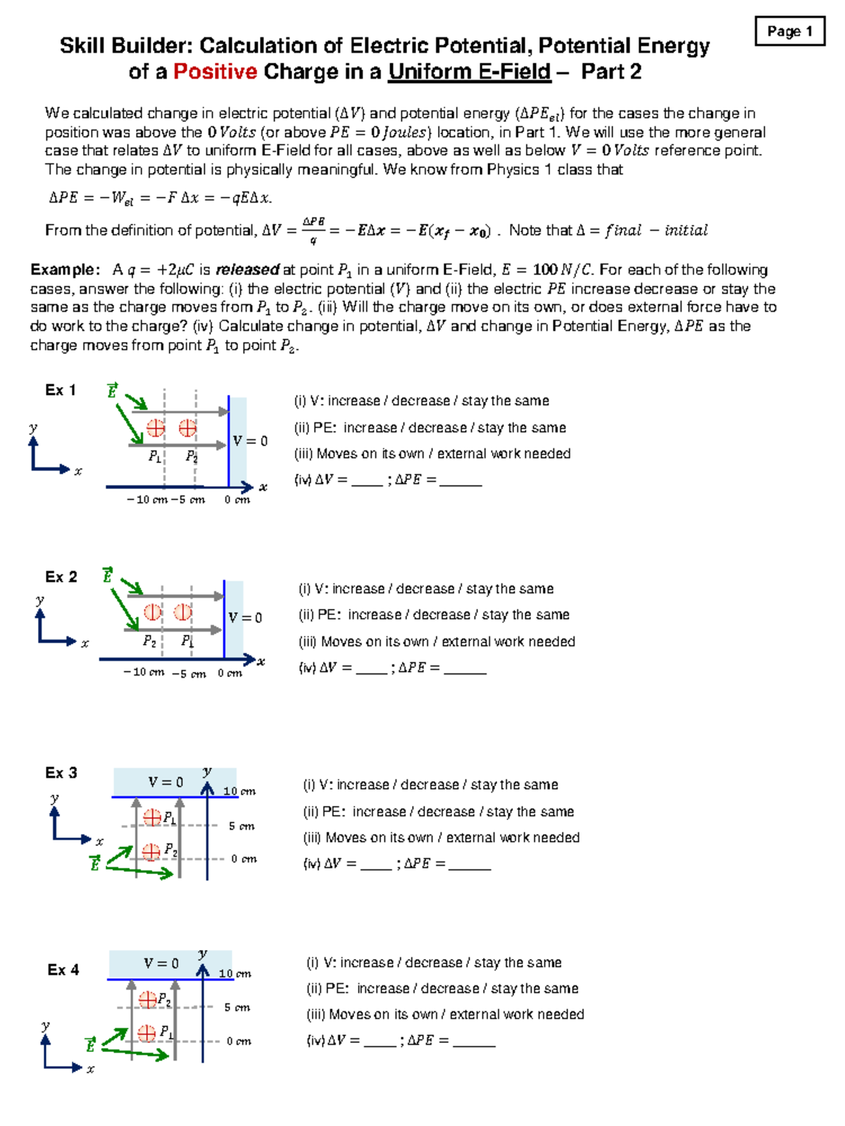 Skill Pos Chg PE Part 2 Ch16 - Page 1 Skill Builder: Calculation of ...