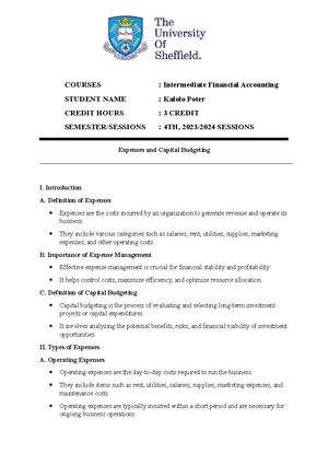 Introduction to Cost Terms and Cost Concepts - Introduction A ...