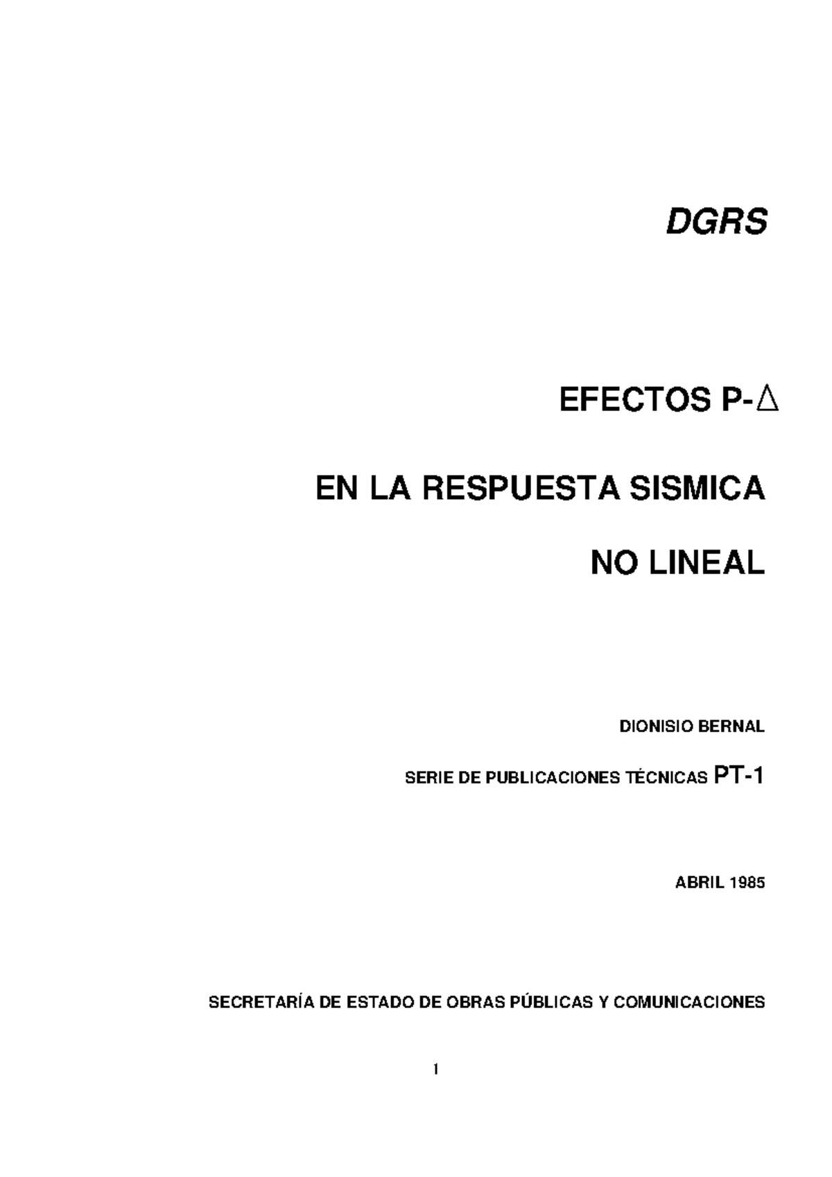 R-015 Reglamento Efectos P-D en la Respuesta Sísmica No Lineal - DGRS ...