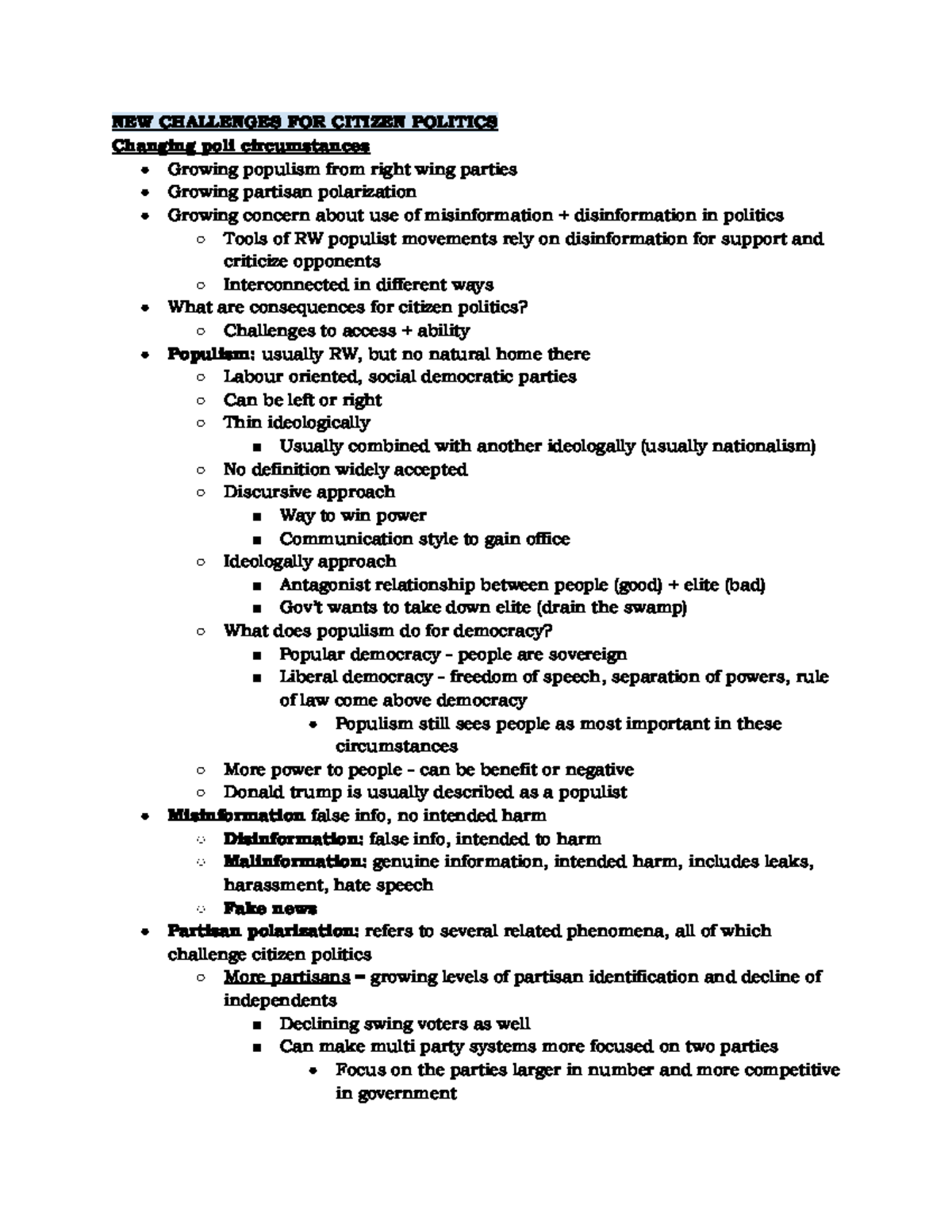 WEEK 10 - POLS 110B Winter Lecture Notes for Week 10 - NEW CHALLENGES ...