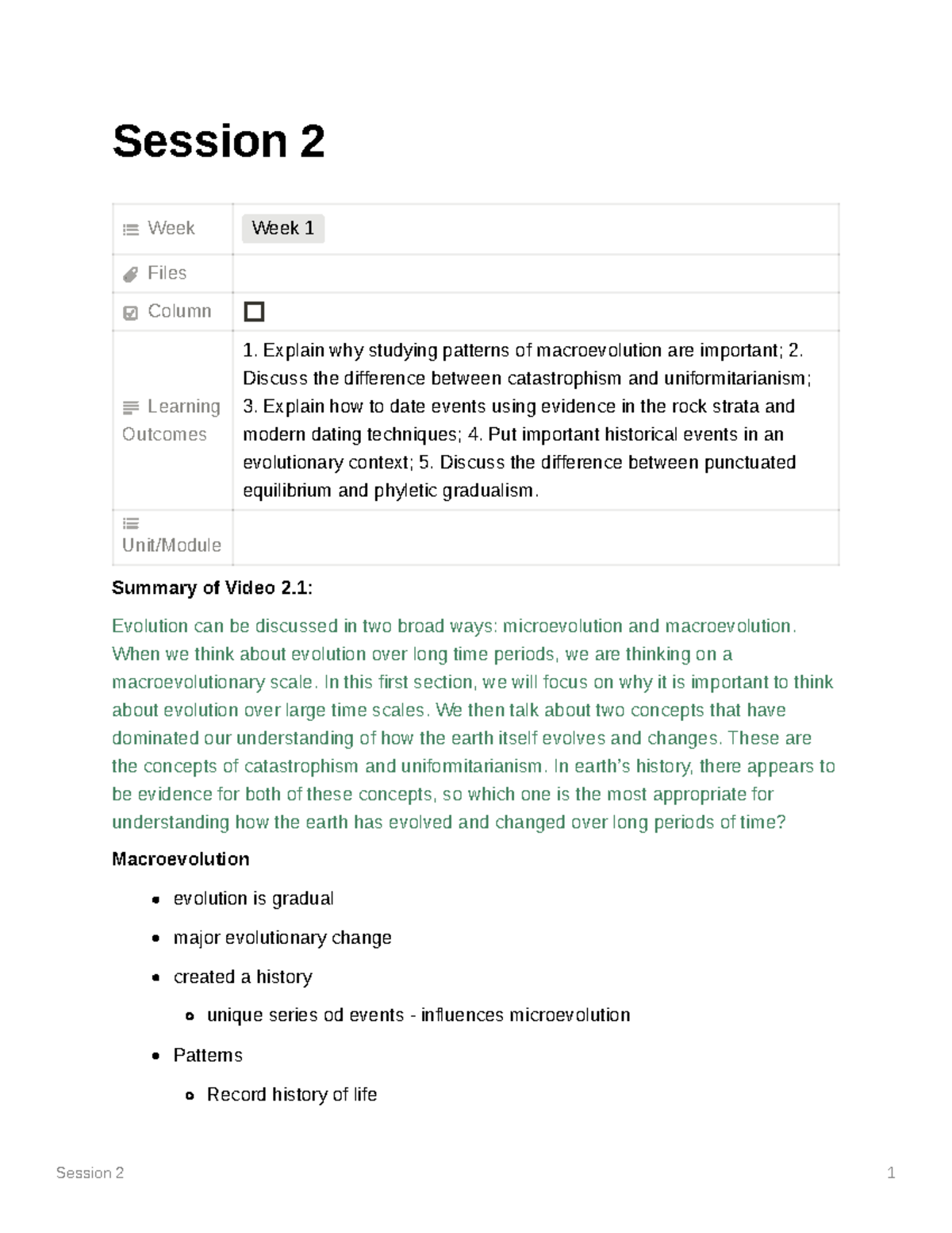 Session 2 Week One Megan Higgie Session 2 Week Week 1 Files