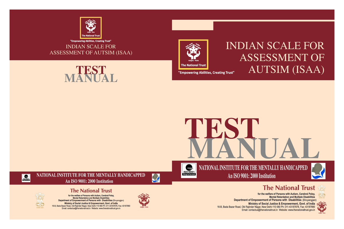 ISAA TEST Mannual(2) - INDIAN SCALE FOR ASSESSMENT OF AUTSIM (ISAA ...