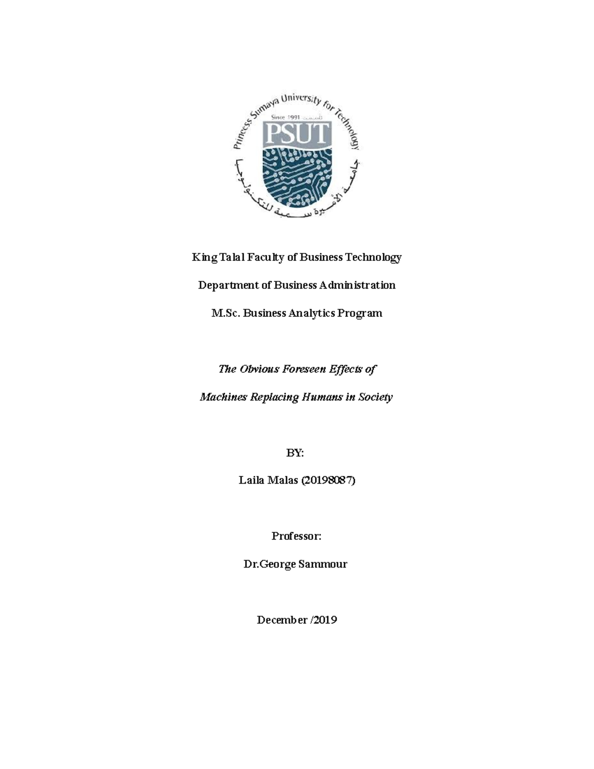 Research Paper Computer information system - King Talal Faculty of ...