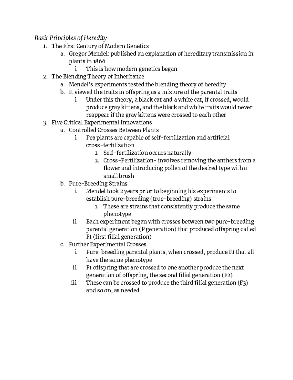 Chapter 3 Basic Principles of Heredity - Basic Principles of Heredity ...