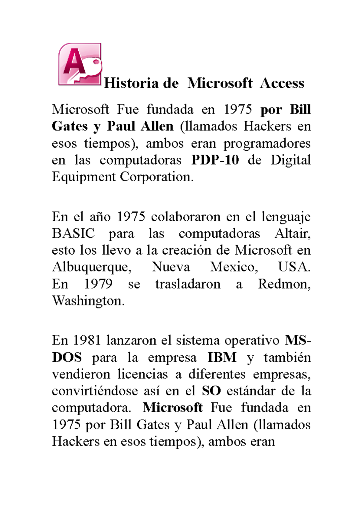 Historia de Microsoft Access,evolucion de sus barra de herramienta - Historia de Microsoft ...