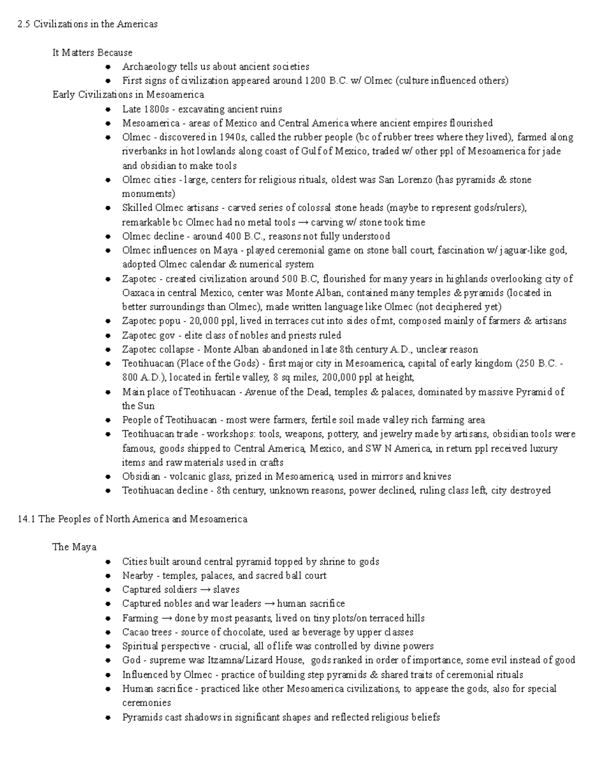 Unit 7 Notes - 2 Civilizations in the Americas It Matters Because ...