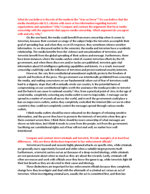 Terrorism Policy Paper - Terrorism Policy Paper Maryssa Griffin GOVT ...