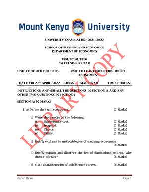 Revision past papers - Library Copy Page 1 UNIVERSITY EXAMINATION 2017 ...