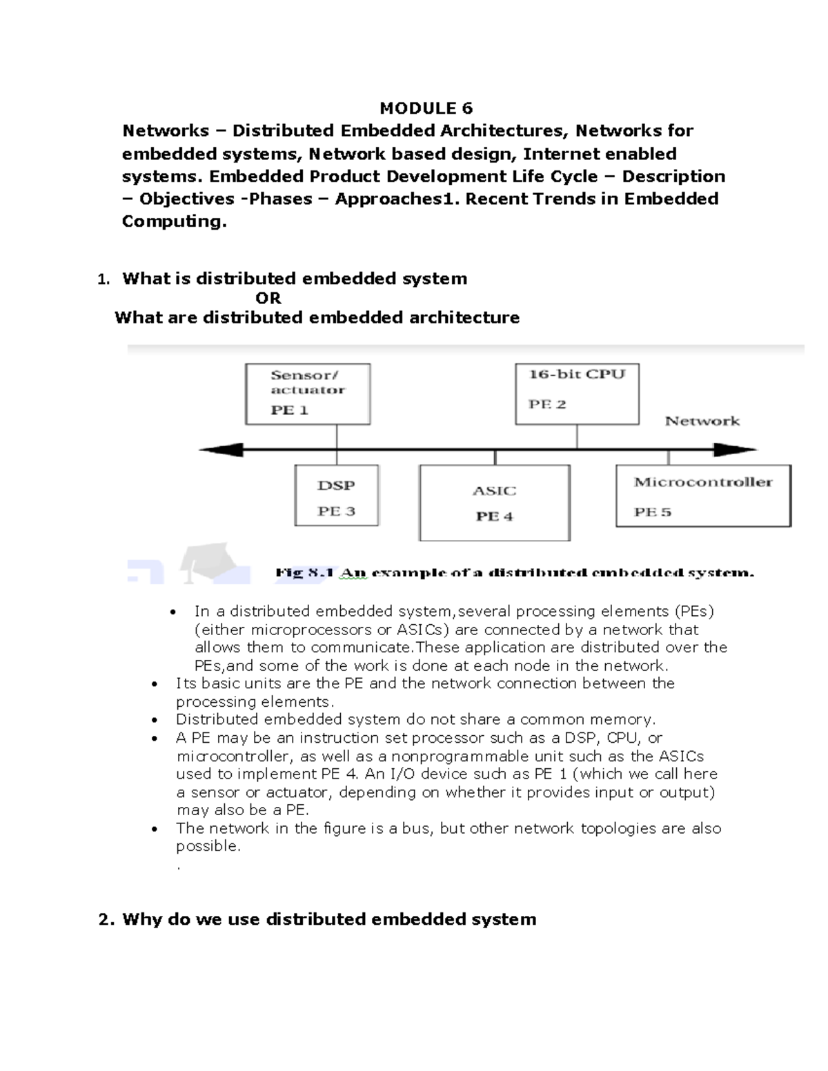 Module 6 Embeddednotes - MODULE 6 Networks – Distributed Embedded ...