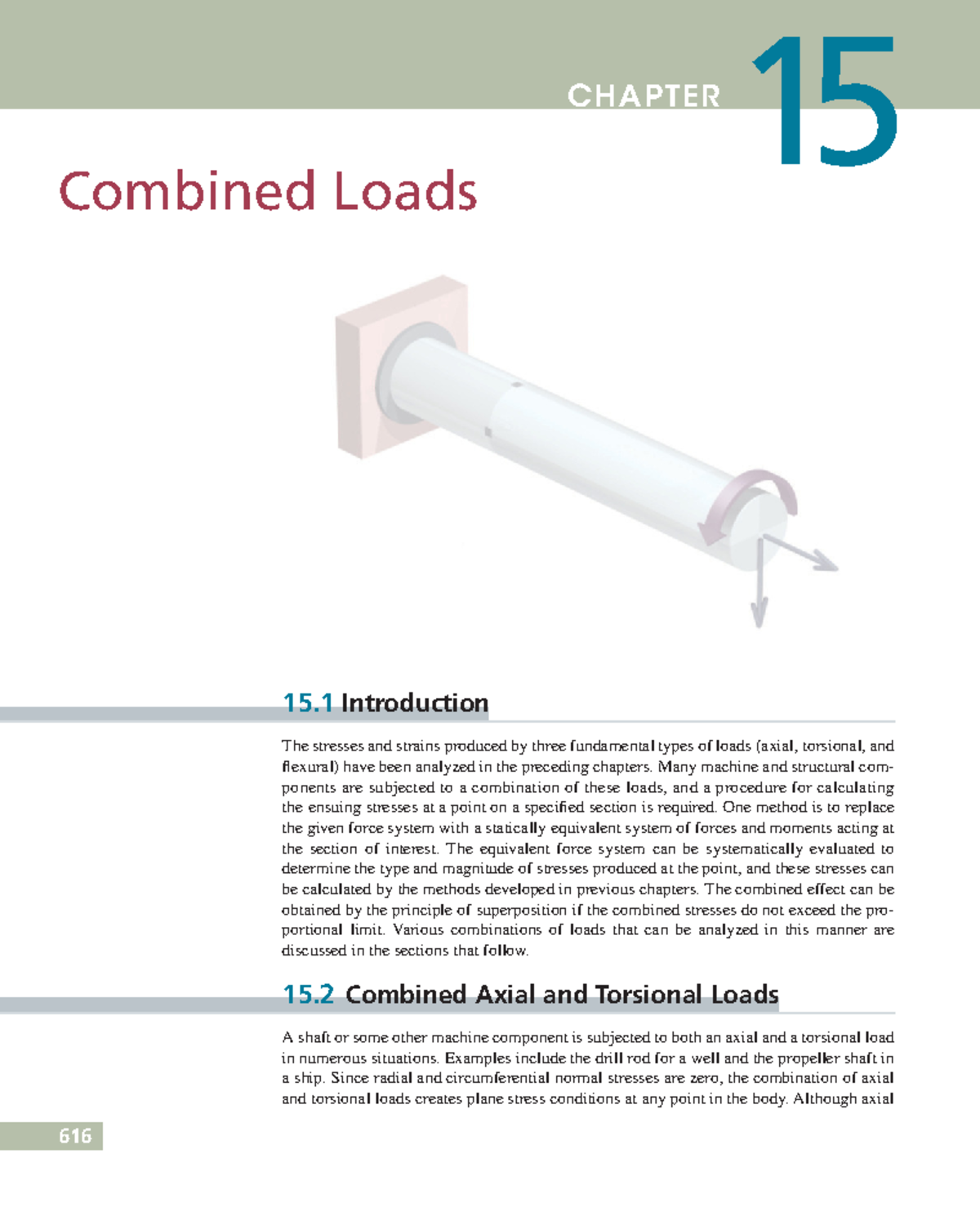 Combined loads - Lecture notes 2 - Combined Loads CHAPTER 15 ####### 15 ...