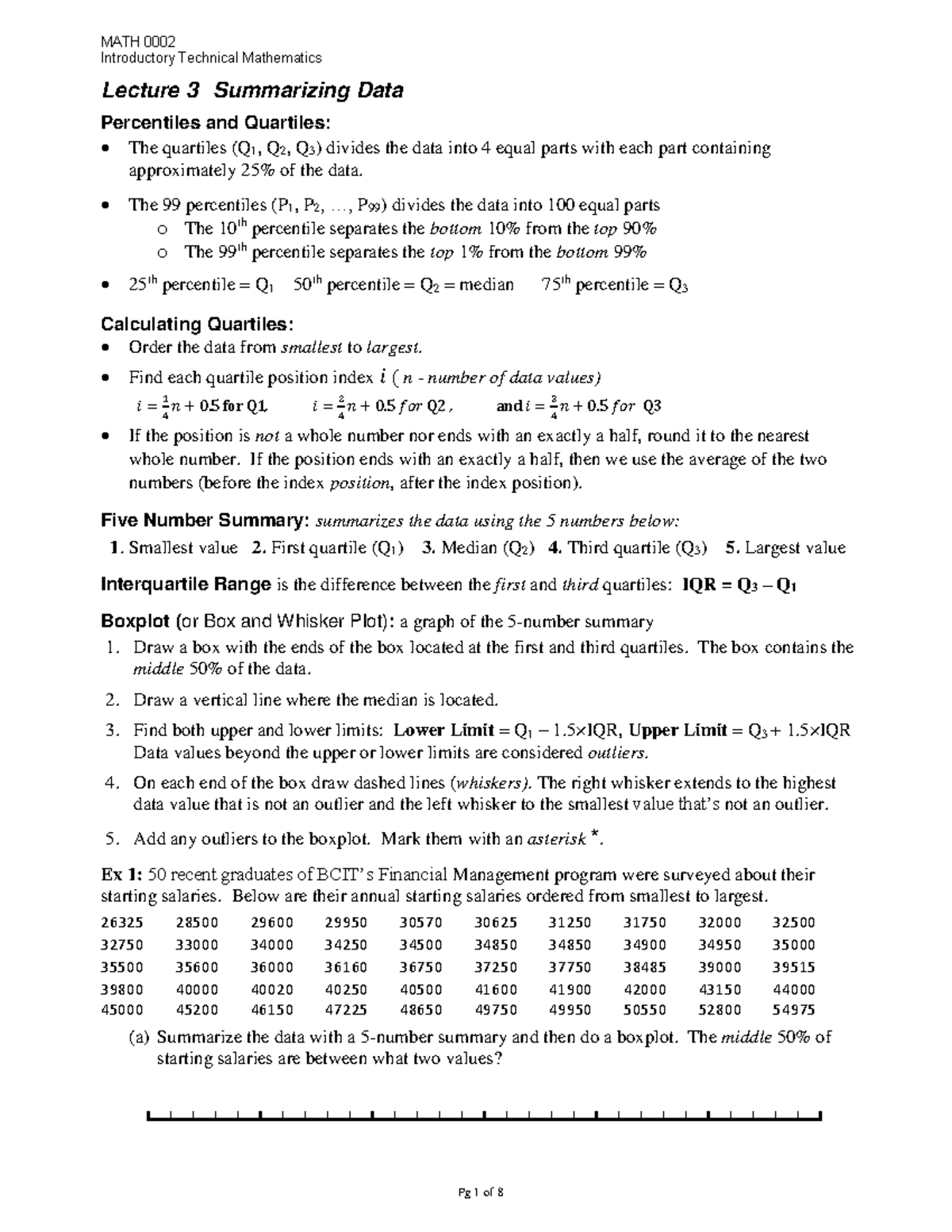 Lecture 3-math0002 - Introductory Technical Mathematics Lecture 3 ...