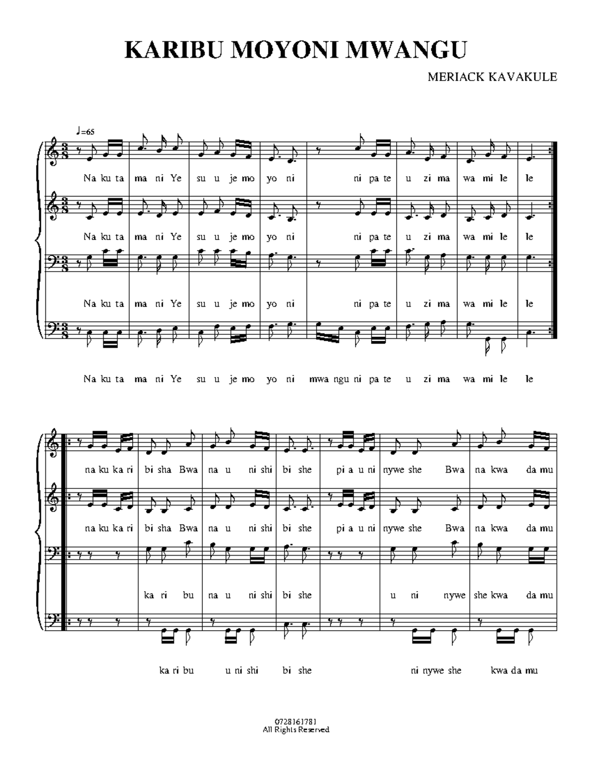 1663756587 karibu moyoni mwangu - KARIBU MOYONI MWANGU MERIACK KAVAKULE ...
