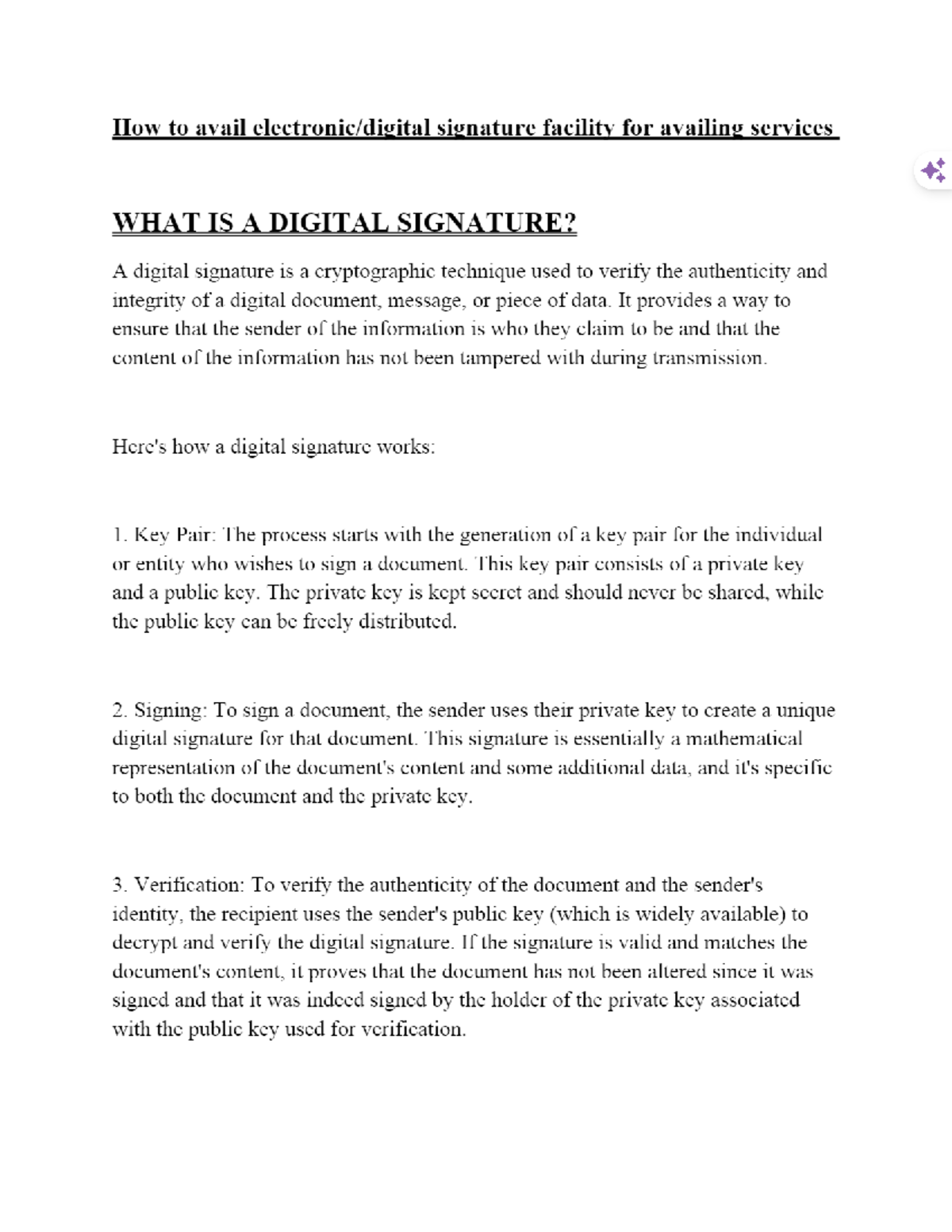 Digital Signature unit 3 - Bachelor's of computer application - Studocu