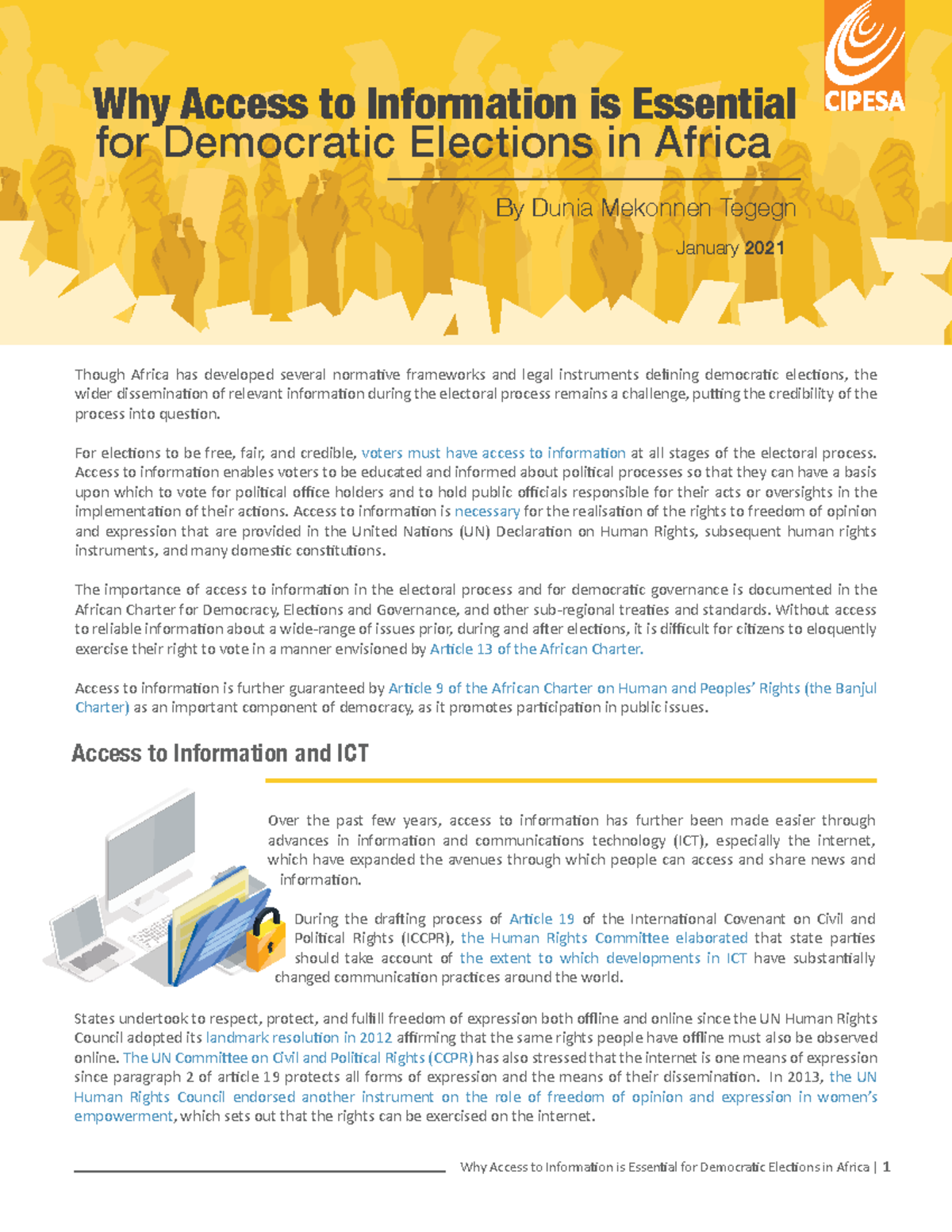 Why Access to Information is Essential for Democratic Elections in ...