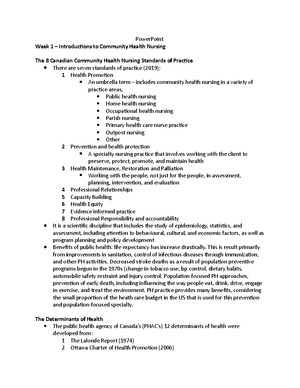 LUSL 3005 Notes - LUSL 3005: Health and Healing Notes Definitions of ...