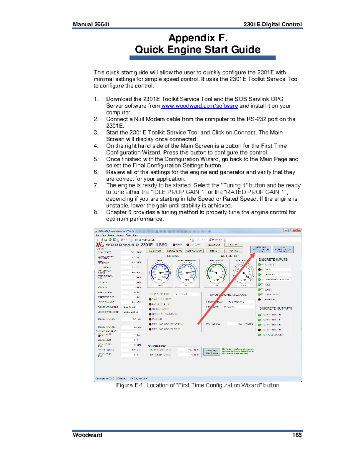 Woodward 2301E español - Manual 26641 2301E Digital Control Appendix F. Quick Engine Start Guide ...