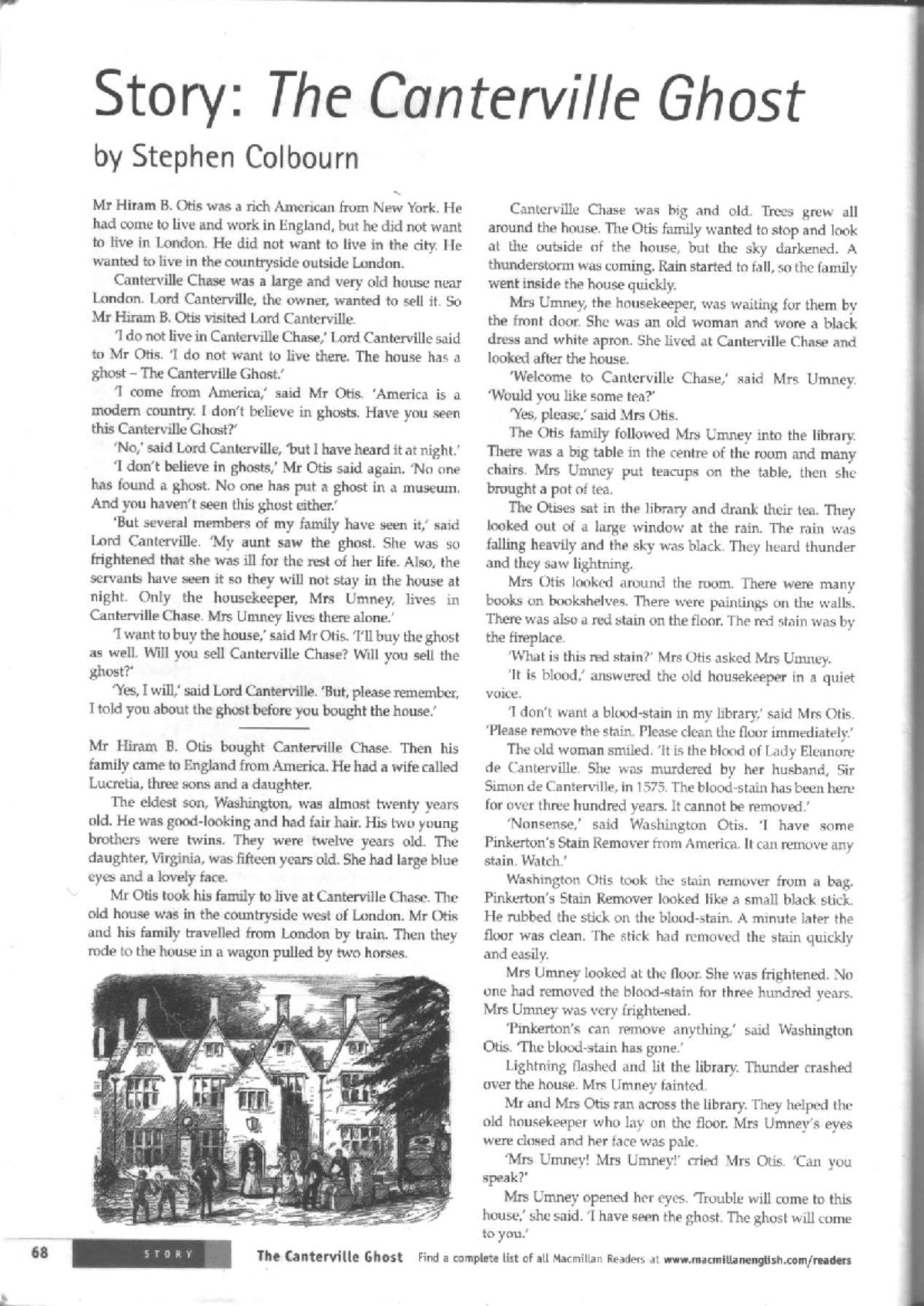 Canterville ghost - Material de estudio - Story: The Canterville Ghost ...