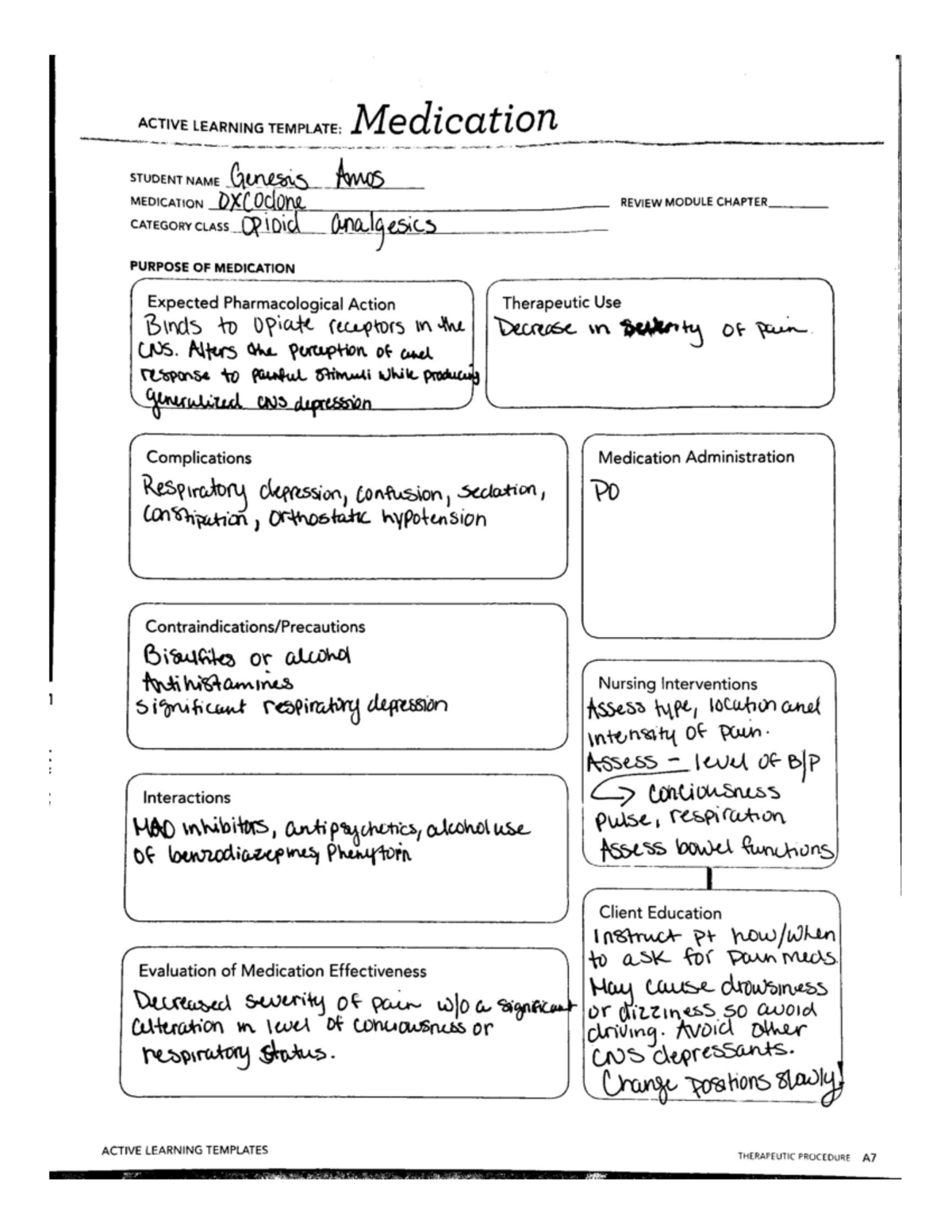 Medication sheets - NURS 2934 - Studocu