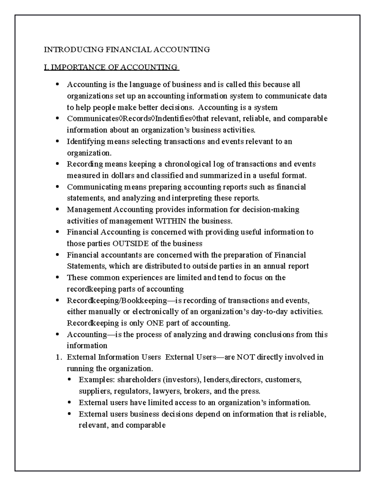 Introducing Financial Accounting - INTRODUCING FINANCIAL ACCOUNTING I ...