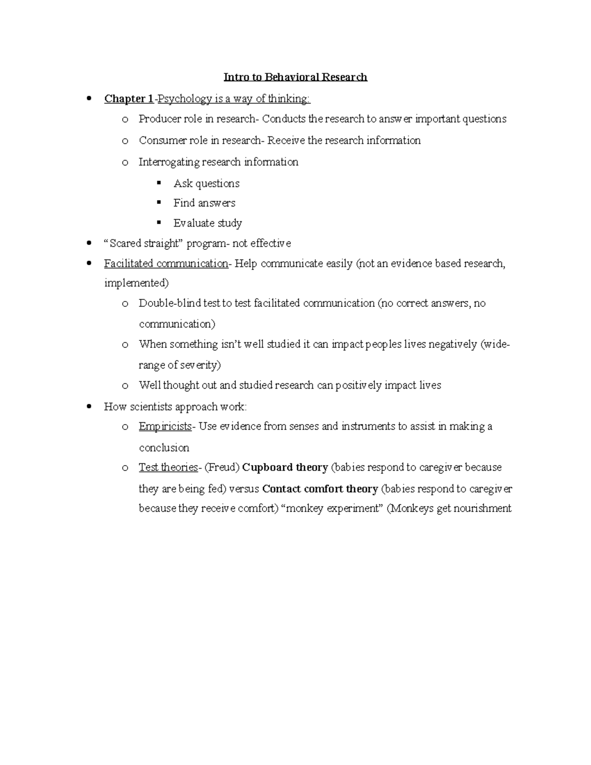 Psych 201 - Thorough notes - Intro to Behavioral Research Chapter 1 ...