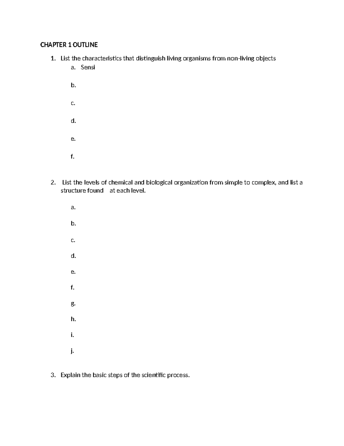 K101Rec Chapter+1+outline - CHAPTER 1 OUTLINE List the characteristics ...