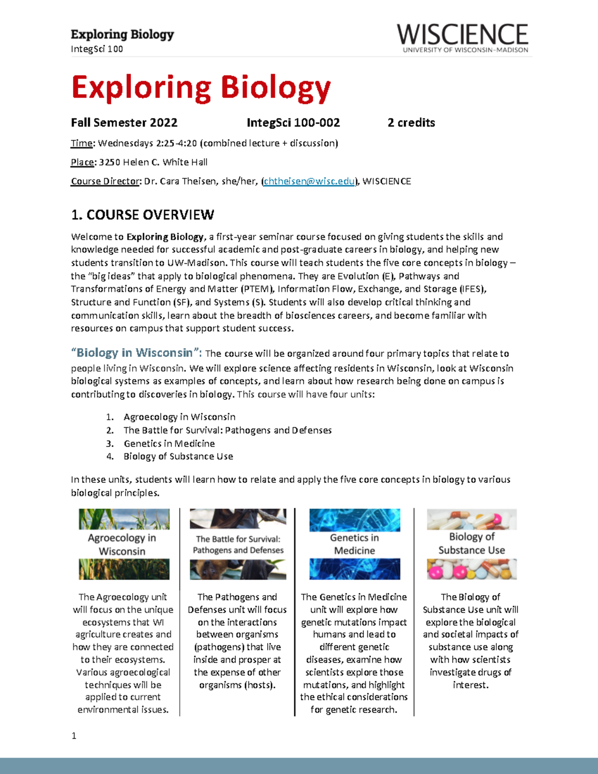 Exploring Biology Course Overview - Studocu