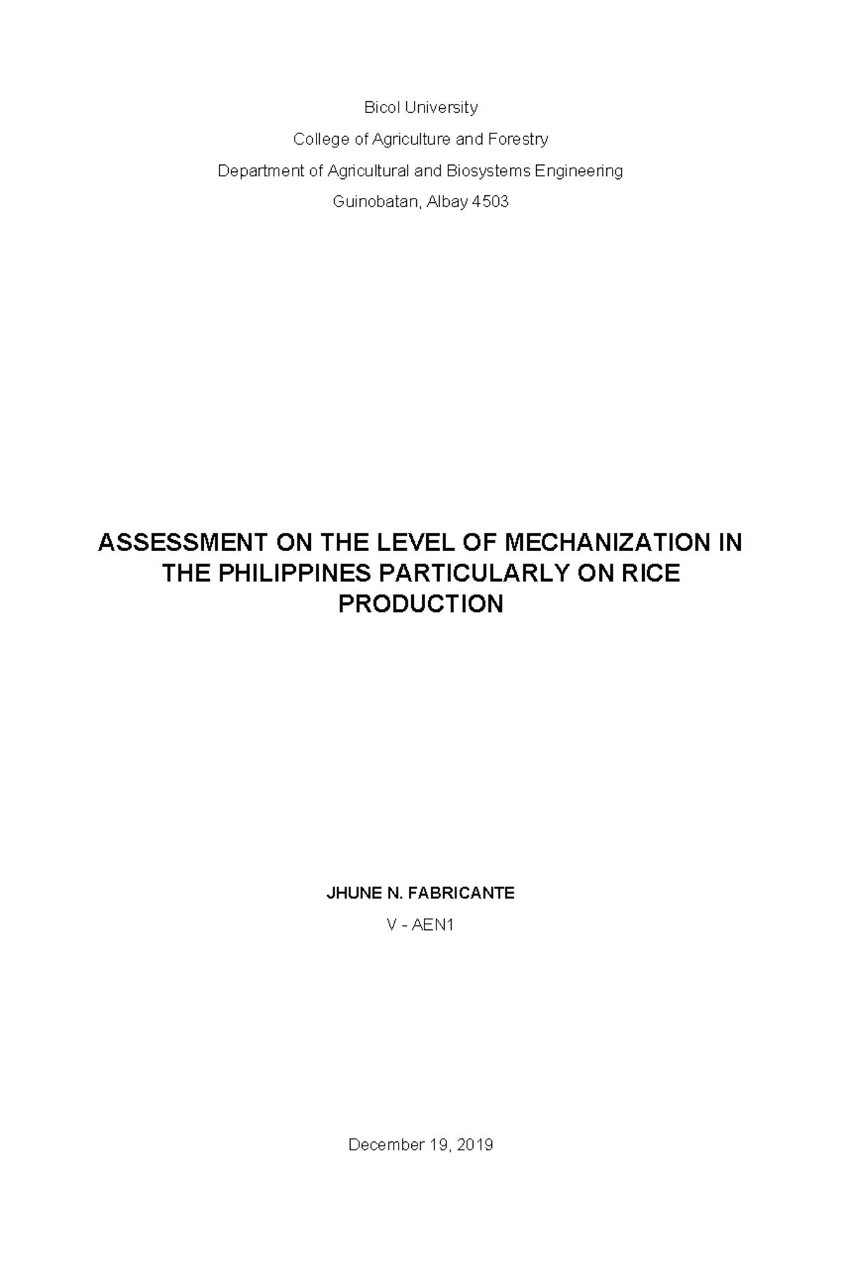 RRL 1 - okayed - Bicol University College of Agriculture and Forestry ...