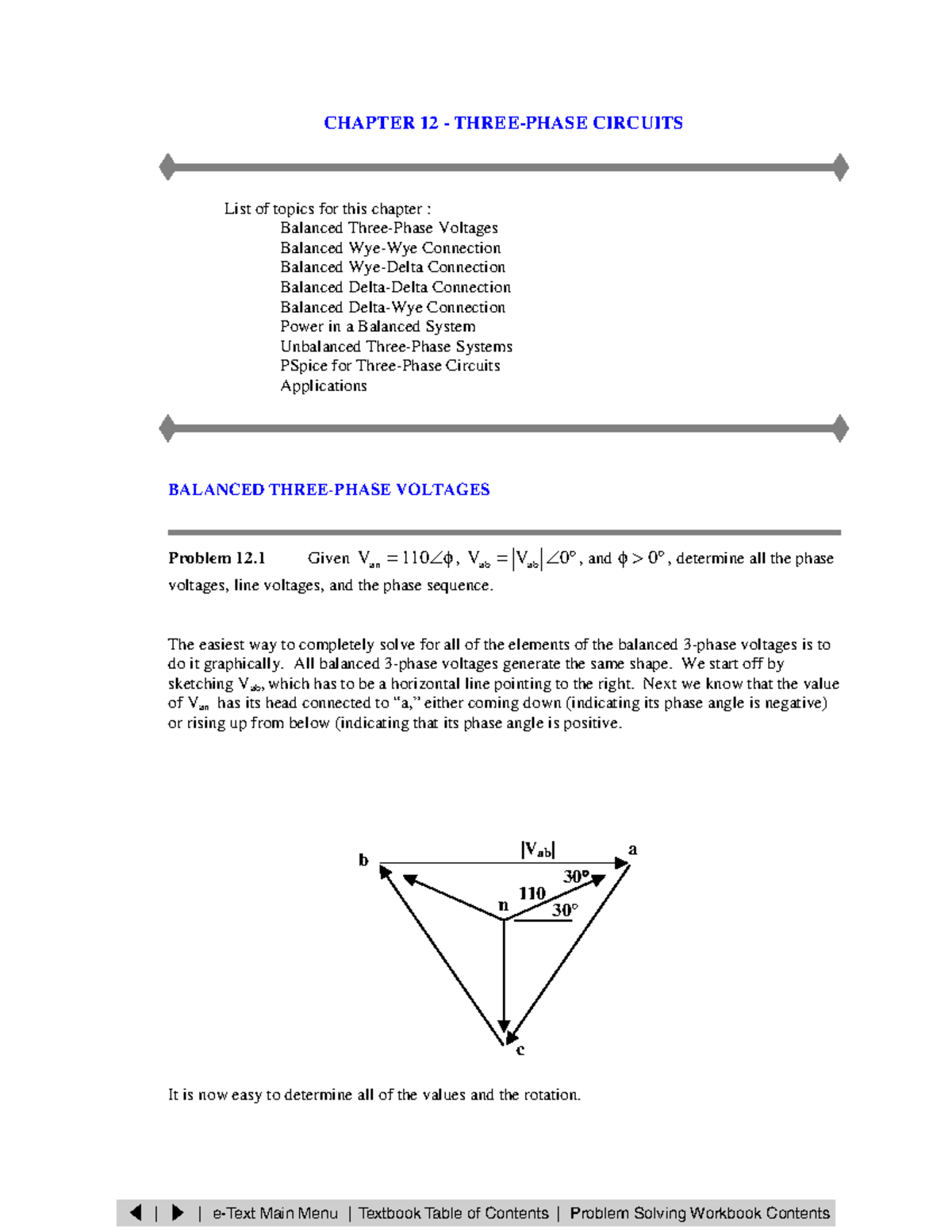 5865-supch 12 - CHAPTER 12 - THREE-PHASE CIRCUITS List of topics for this chapter : Balanced ...