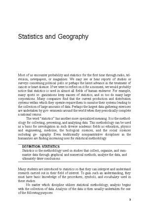 USE OF DATA IN Geography Source Of Data - STATISTICAL METHODS IN ...
