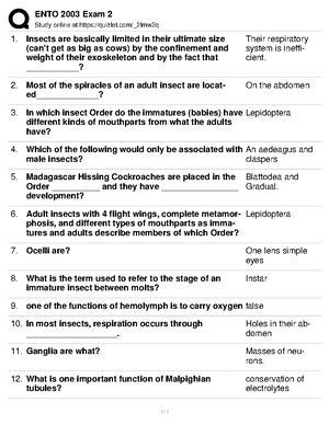 ENTO- Chapter 4 Quiz - Book Quiz - Chapter 4 Question 1: User Answer ...
