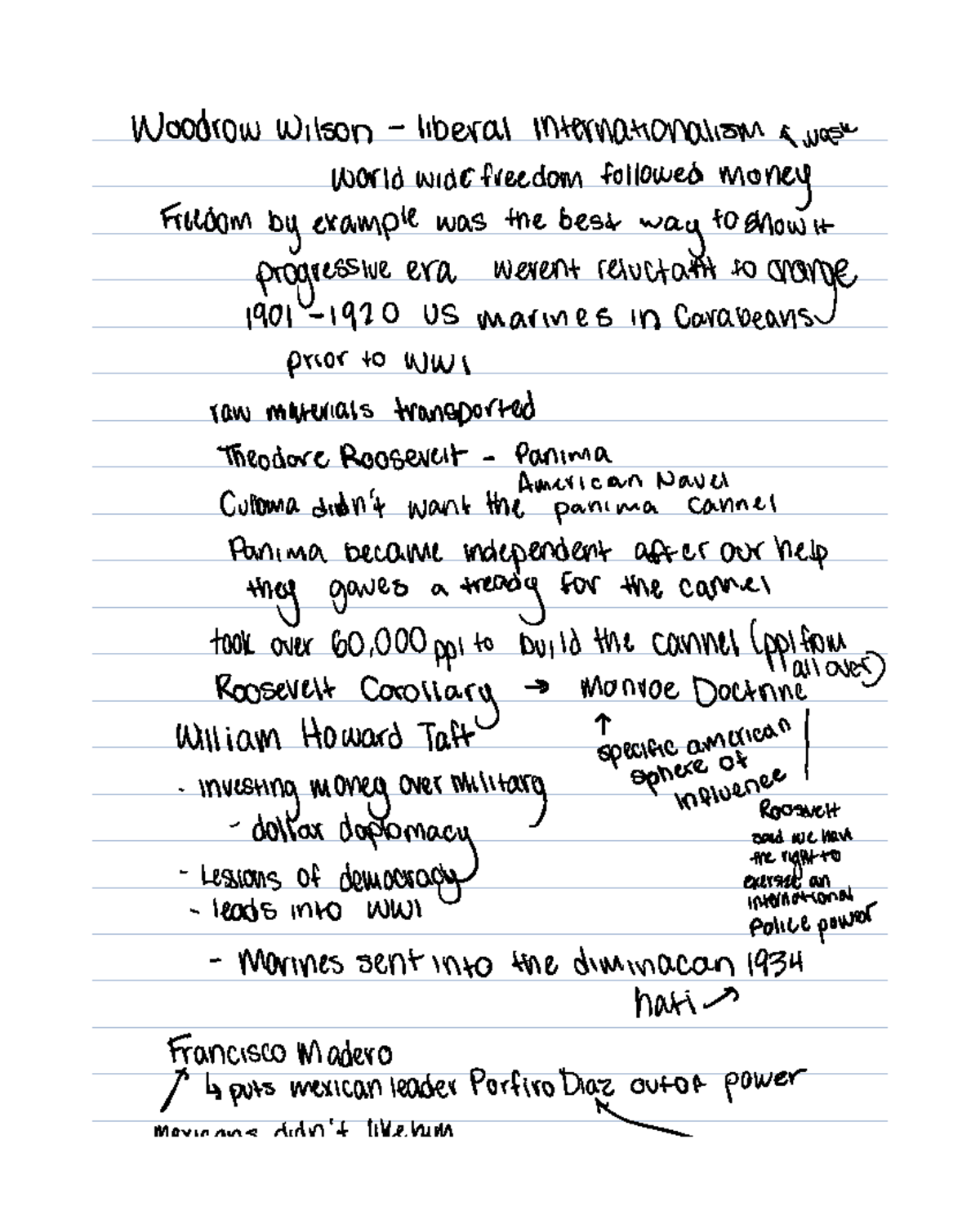 Lecture Note #6 2 - Woodrow Wilson liberal internationalism awash world ...
