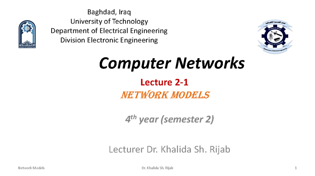 Lecture 2 1 OSI model - Data Communications and Networking | 4th ...