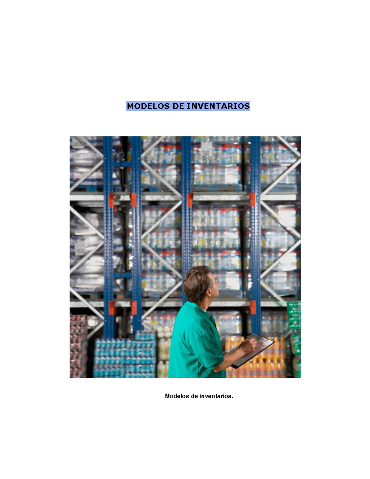 Modelos de Inventario - MODELOS DE INVENTARIOS Modelos de inventarios ...