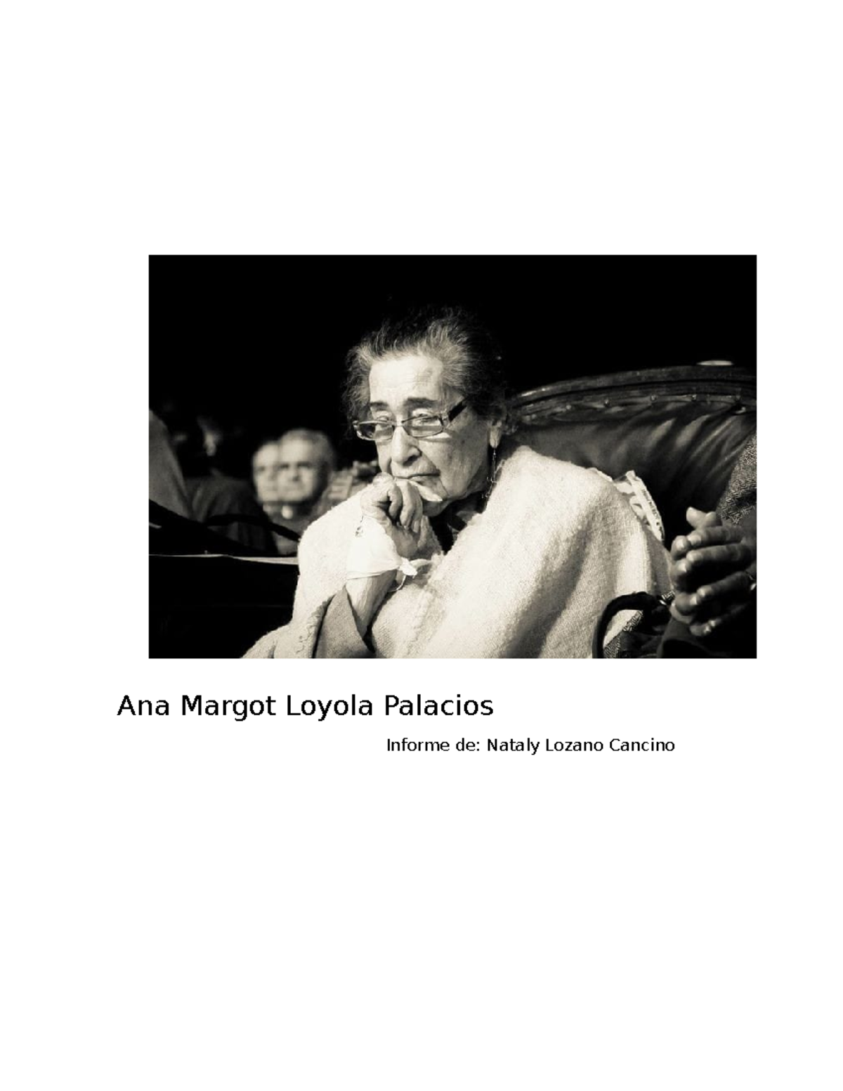 Informe de Nataly Lozano Ana Margot Loyola Palacios - Ana Margot Loyola ...