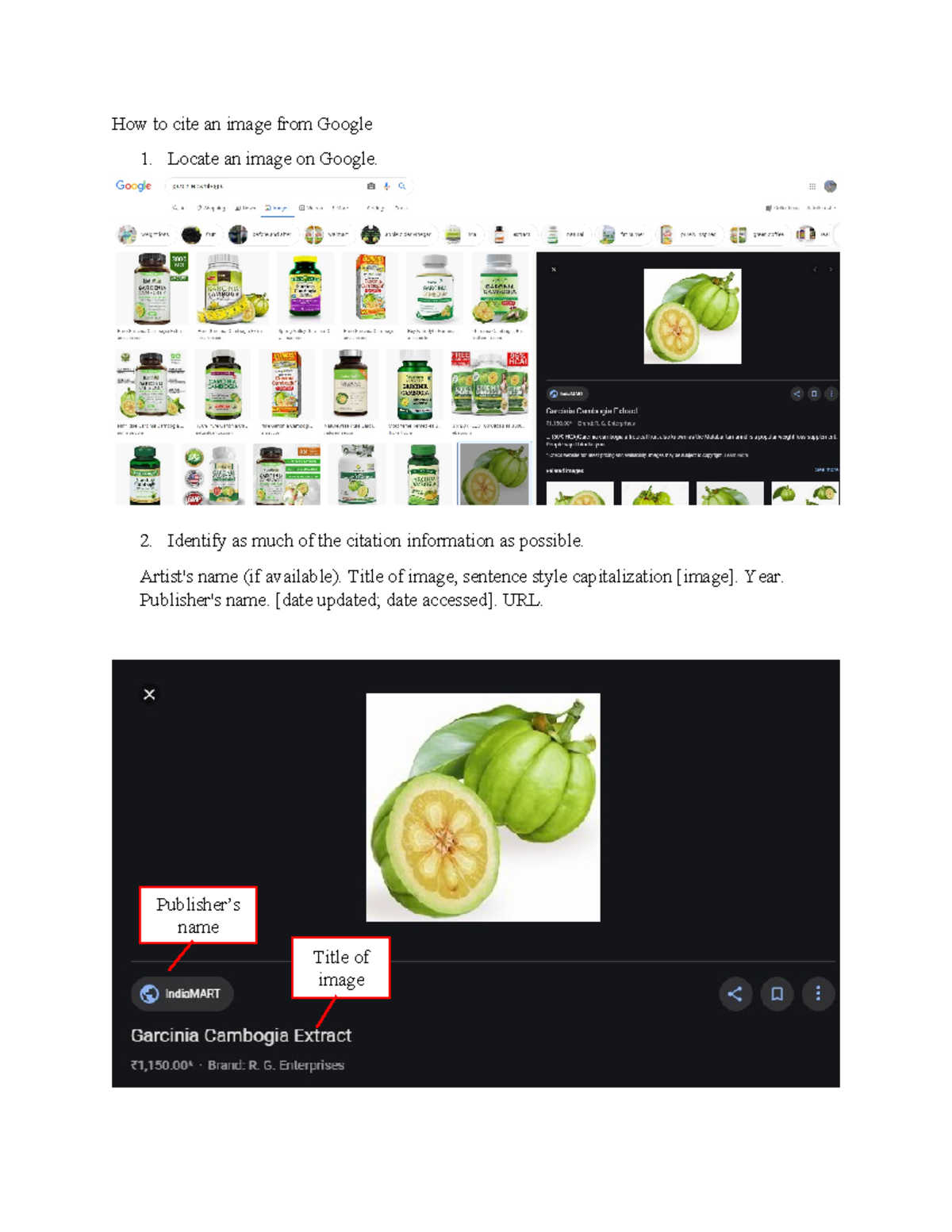 How to cite an image from Google-CSE - ENGL 105i - Locate an image on ...