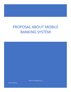 Proposal of mobile banking - INTRODUCTION 1 Background of the study In ...