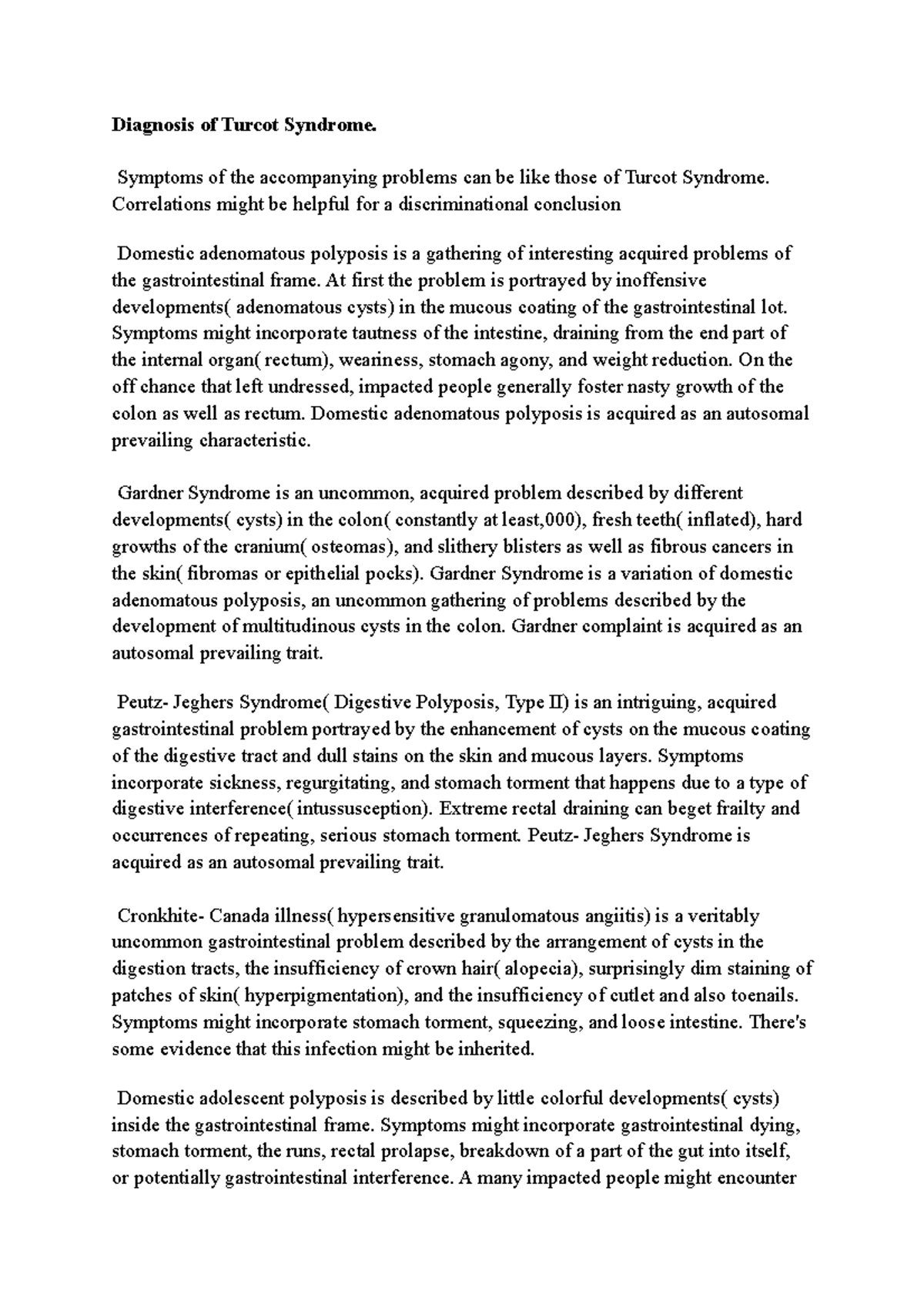 Diagnosis and treatment of Turcot Syndrome - Diagnosis of Turcot ...