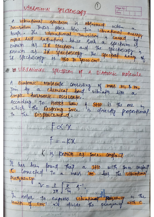 UV-Spectroscopy - Handwritten notes - Chemistry BG 6th semester - Studocu