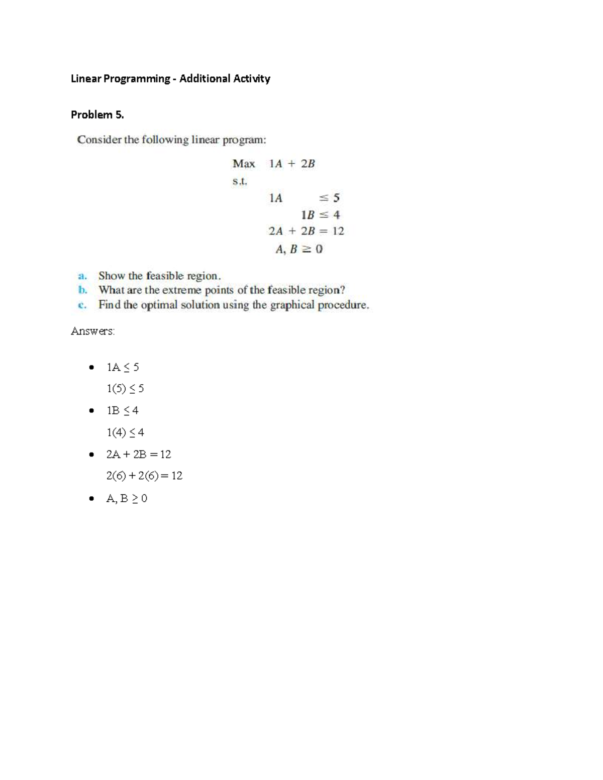 MS Linear - aaaa - BS Accountancy - Linear Programming - Additional ...
