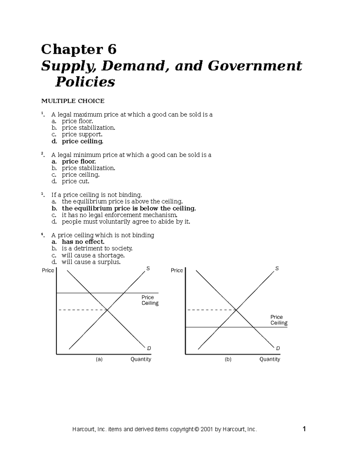 Chap06 - MID - Chapter 6 Supply, Demand, and Government Policies ...