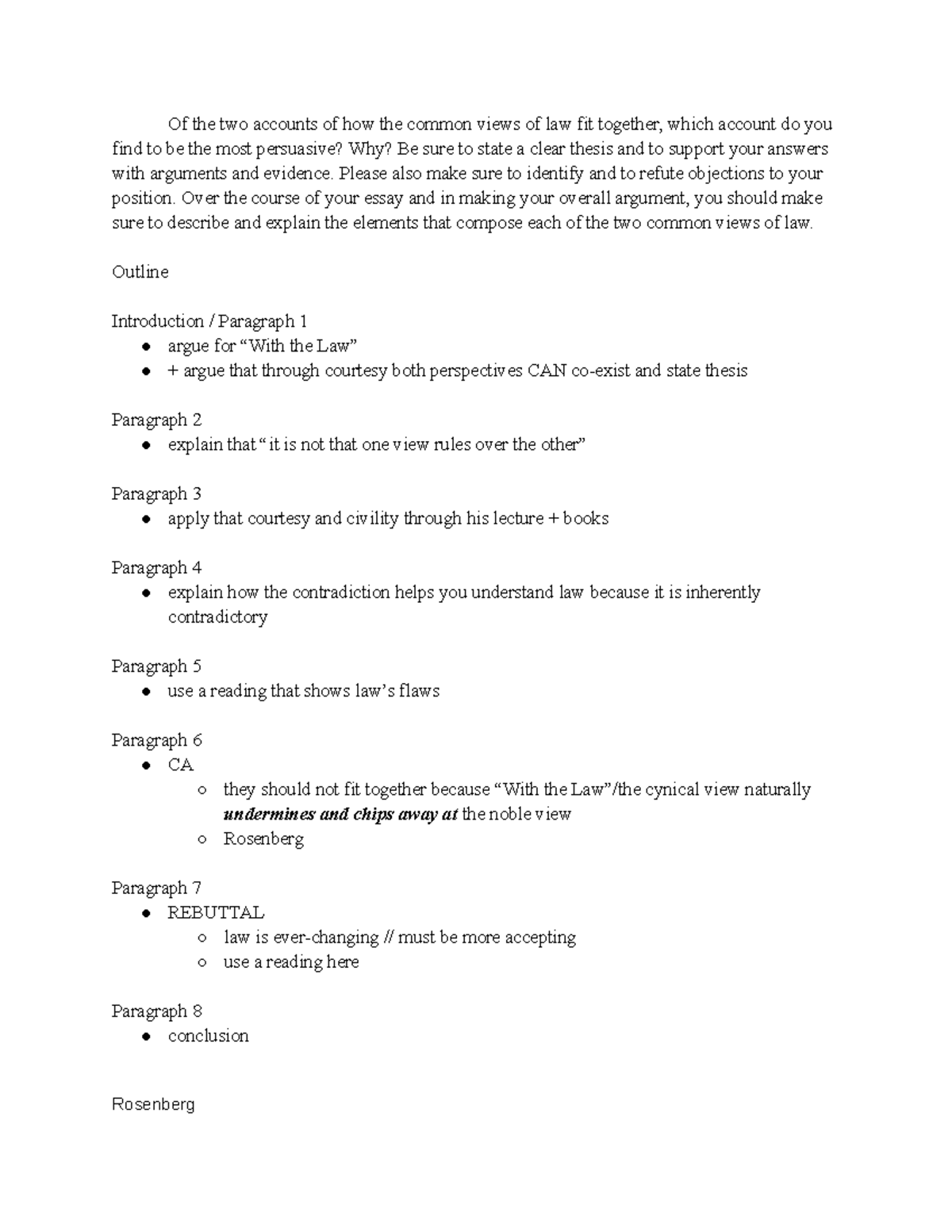 Final Essay Notes - Will get you an A in a really hard class! - Of the ...