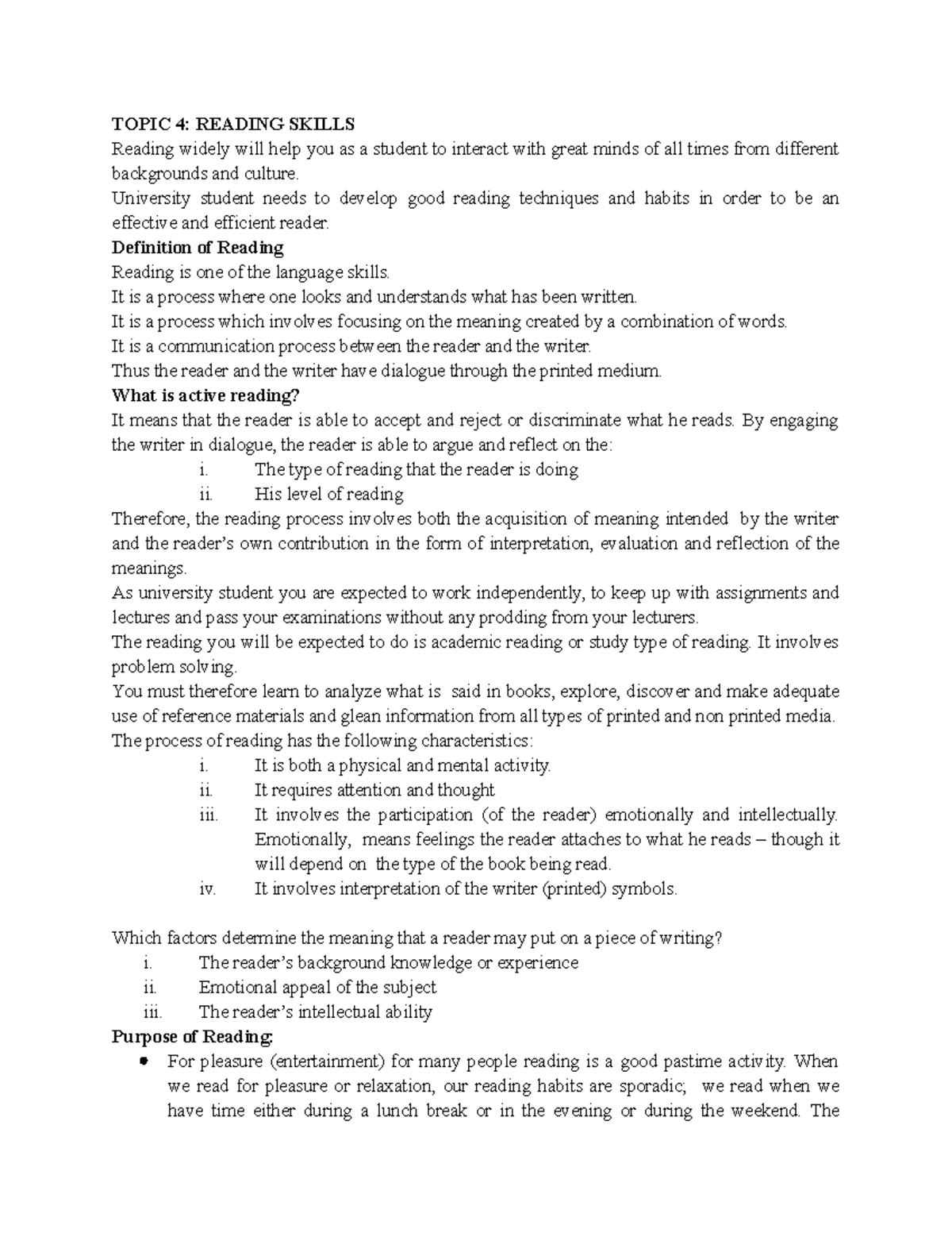 COS 100 Topic 4 TOPIC 4 READING SKILLS Reading Widely Will Help You cos-100-topic-4-topic-4-reading-skills-reading-widely-will-help-you