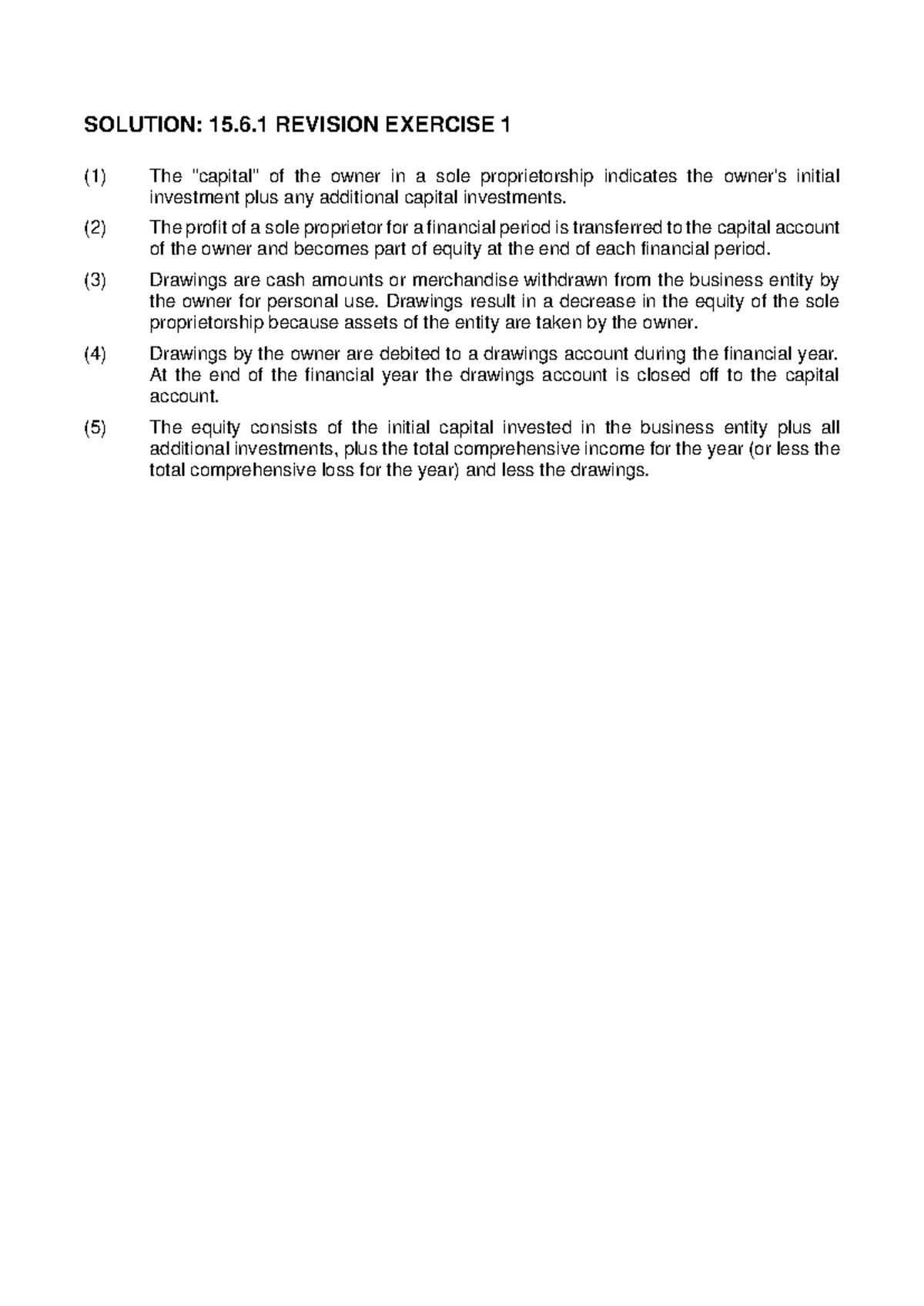 FAC1502 Study UNIT15 15.6.1 Revision Exercise 1 Solution - SOLUTION: 15.6 REVISION EXERCISE 1 (1 ...