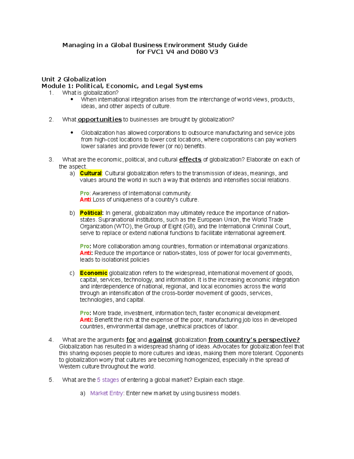 D080 - Completed study guide with information from the reading material ...
