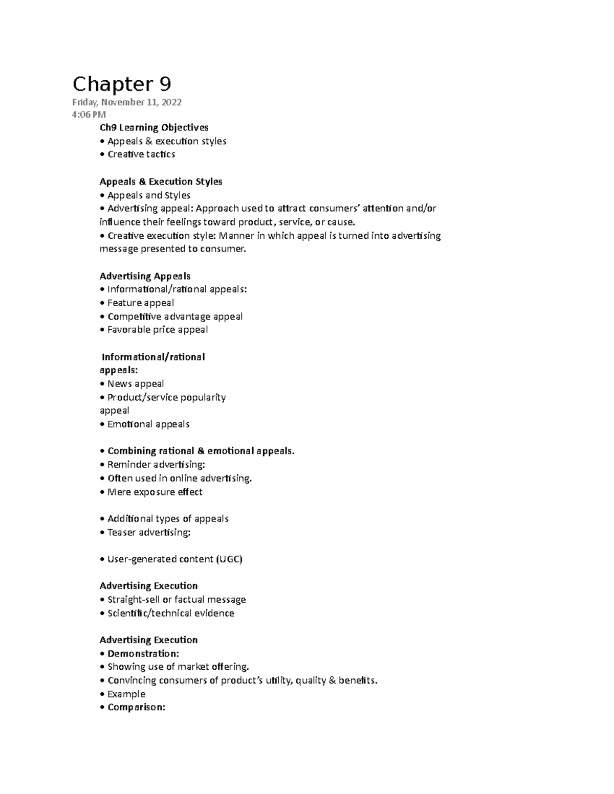 Ch9 Integrated Marketing Communications Notes - Chapter 9 Friday ...