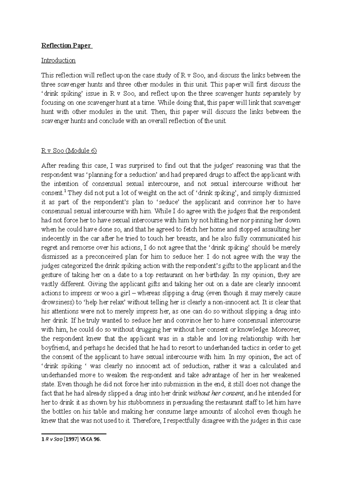 Reflection Sex Crimes Unit Reflection Paper Introduction This Reflection Will Reflect Upon